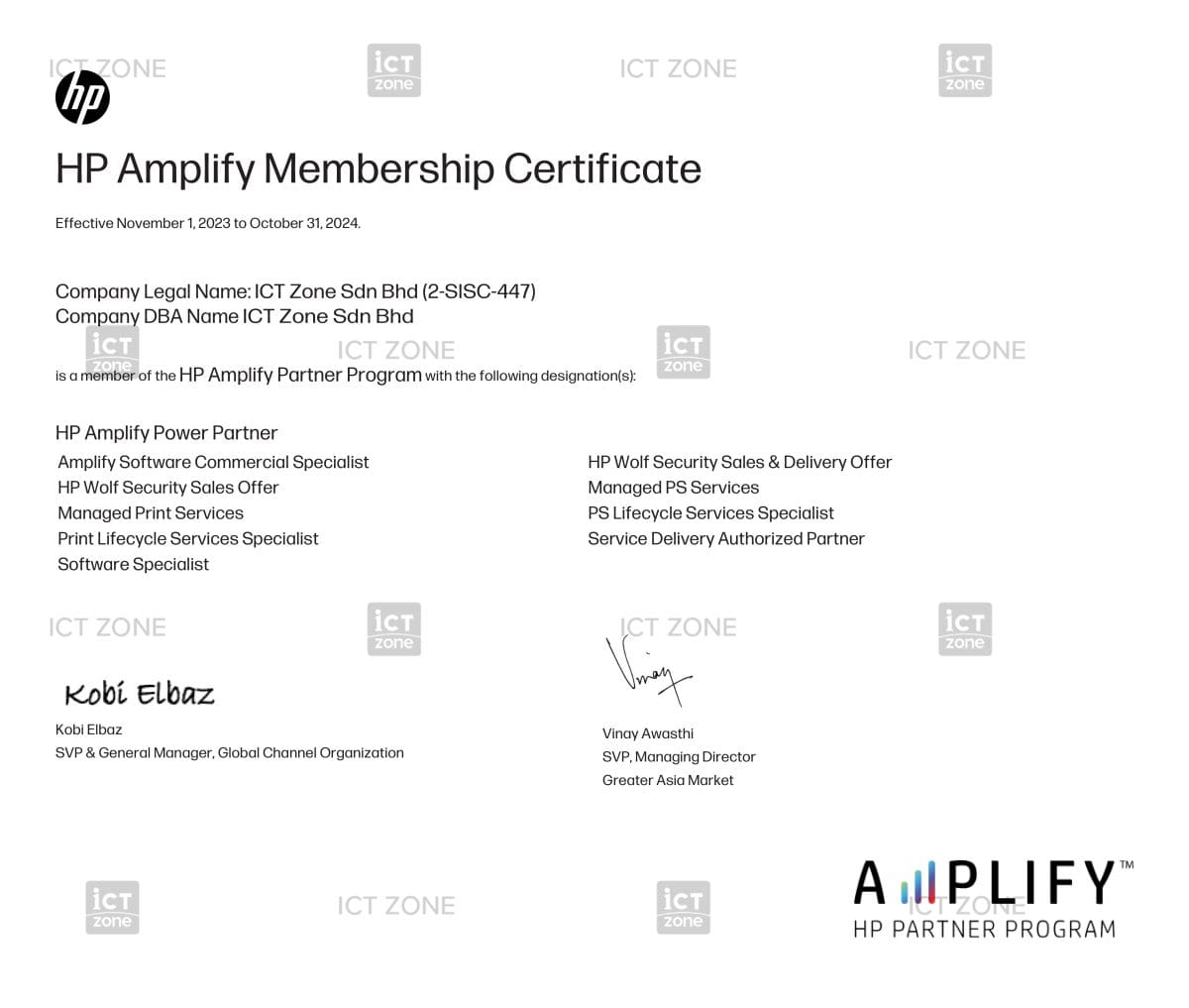Accreditation – ICT Zone Asia Berhad